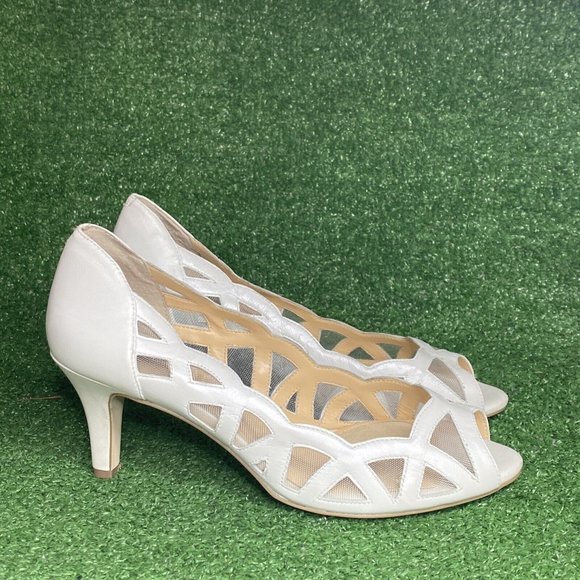 Alex Marie | Shoes | Alex Marie Womens Ladies White Cut Out Design ...